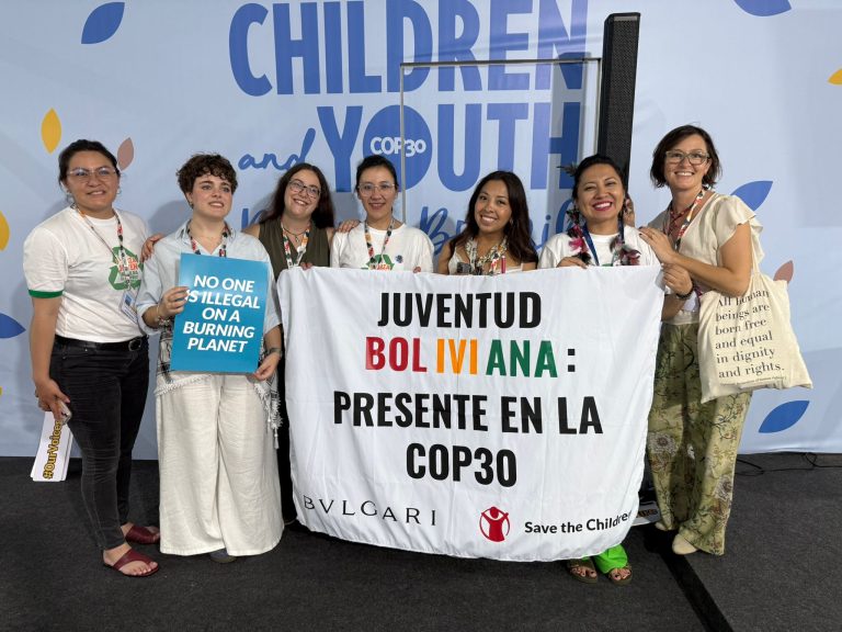 Logro Histórico: La Voz de la Juventud Boliviana Resuena en la COP30 – Save the Children Bolivia